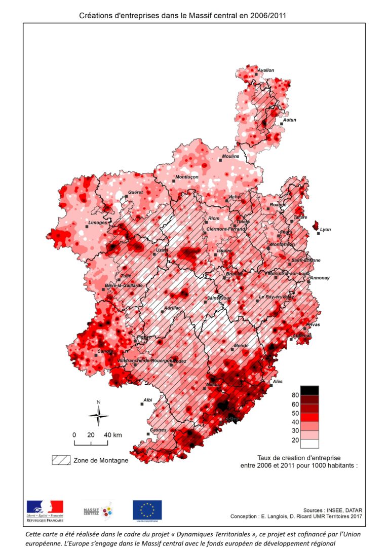 Cartes Massif Central